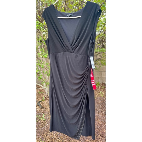 Onyx Nite | Dresses | New Onyx Nite Elegant Black Rhinestones Vneck ...